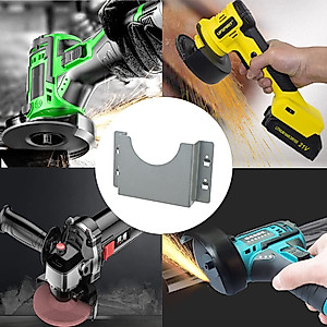 bjsdkff Angle Grinder Holder Tool Wall Mount Bracket, Angle Grinder Storage Rack for Angle Grinders, Cutters, Polishers, Impact Wrench Wall Holder 2 pieces