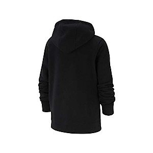 Nike Boy's NSW Club Full Zip Hoodie, Black/Black/White, X-Large