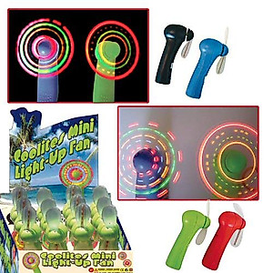 Flashing Panda LED Mini Light-Up Handheld Personal Fan w/Changing Patterns, Assorted Colors