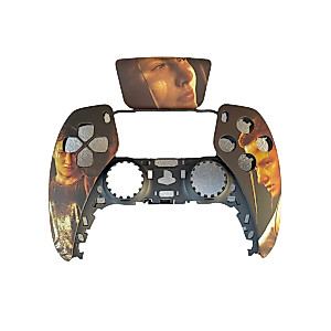 BootUS TLOU2 Fan Art Replacement Abby Plus Touchbar Front Housing Shell Faceplate PS5 Controller, Matte Black