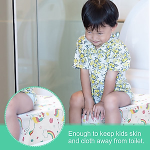 Reginary 25 Packs Disposable Toilet Seat Covers Extra Large Individually Wrapped for Kids and Adults, Portable Non Slip Waterproof Potty Seat Covers for Toddlers Potty Training, Travel