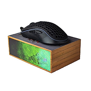Castle Ultralight PC USB Wired Mouse with Honeycomb Shell - 10k DPI Optical Sensor Gaming Mouse - Ambidextrous Mouse with RGB Lighting and 8 Programmable Buttons