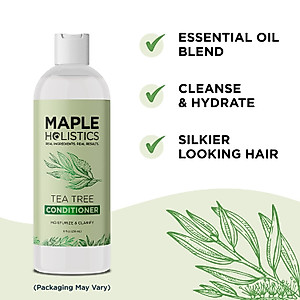 Tea Tree Shampoo and Conditioner for Men and Women - Degrease Formula for Oily Hair and Scalp, Sulfate-Silicone-Paraben Free with Essential Oils, 8oz Each