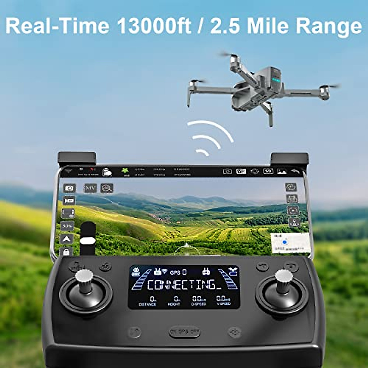 Tucok 193MAX2S Drone with Camera for Adults,4KM Video Transmission,3-Axis Gimbal GPS Drone with 4K EIS Camera, 5G FPV RC Quadcopter with Brushless Motor,Obstacle Avoidance,Auto Return Home,Follow Me