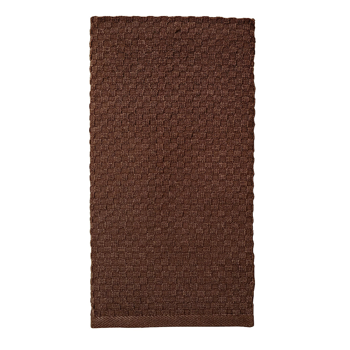 COTTON CRAFT Amazing Kitchen Towels - Set of 8 Terry Towels - 100% Cotton Euro Café Waffle Weave Dish Towel Set - Soft Absorbent Quick Dry Low Lint Reusable Pantry Bar Cleaning Cloth -16x28- Chocolate