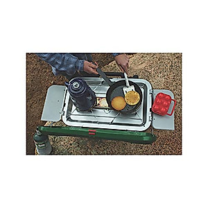 Coleman Classic 3-Burner Propane Camping Stove, Portable Camp Stove with 3 Adjustable Burners and Push-Button Instant Ignition, Includes Wind Guards, Pressure Control, and Carry Handle, 28,000 BTUs