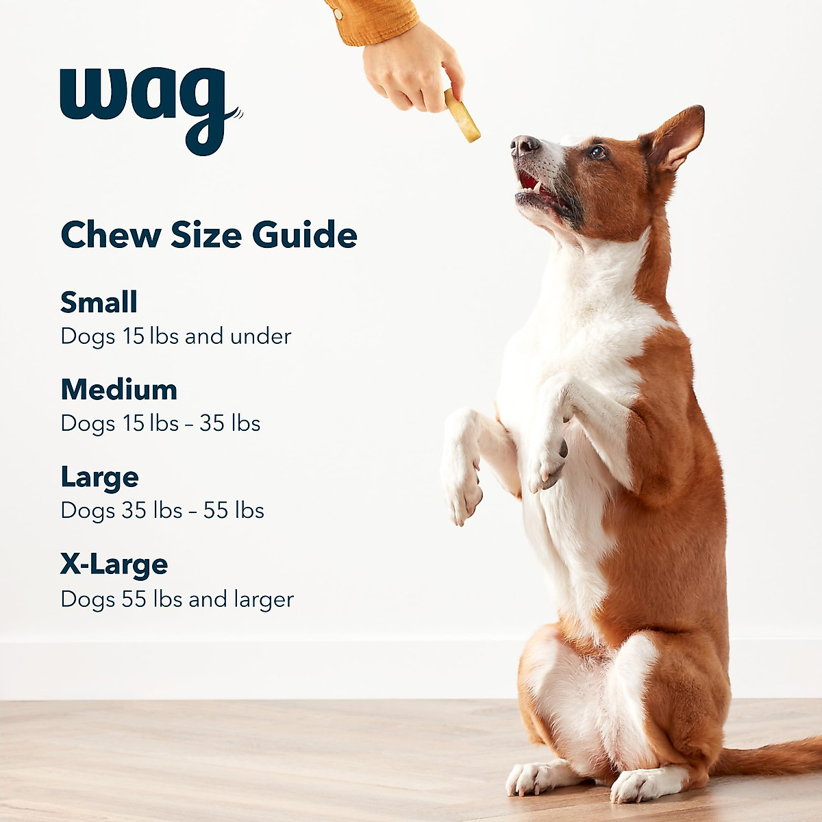 Amazon Brand - Wag Yak Cheese Dog Chews, for Small Size Dogs, 15 lbs and Smaller, 3 Count, 3.3 oz