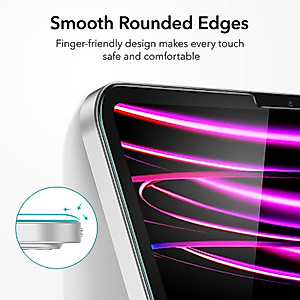ESR 2 Pack Screen Protector for iPad Pro 12.9 (2022/2021/2020/2018, 6th/5th/4th/3rd Generation), Tempered-Glass Film with Alignment Frame, Anti-Scratch, Face ID & Apple Pencil Compatible, HD Clarity