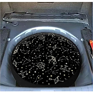 Leopard Print Spare Tire Cover Sun Protector Waterproof Wheel Cover Universal Fit for, Trailer, RV, SUV, Truck and Many Vehicle 14-19" Fits for tire Diameter 60-89cm