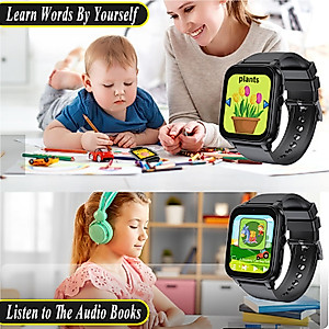 iCHOMKE Smart Watch for Kids, Girls Boys Smartwatch with 26 Games Camera Video Recorder and Player, Pedometer Calendar Flashlight, Audio Book etc.,Toys Gifts for 4-12 Years Children (Black)