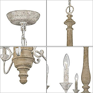 LOG BARN Farmhouse Chandelier for Dining Room, French Country Chandeliers for Living Room, Bedroom, 5-Light, 23.5” Dia