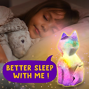 Goodyking Paint Your Own Cat Lamp Craft Kit, DIY 3D Warm Light Cat Lamp, Arts and Crafts for Kids Ages 8-12, Birthday Gifts for 8-12 Years Old Girls Boy, Painting Kit for Kids Ages 3 4 5 6 7 8 9+