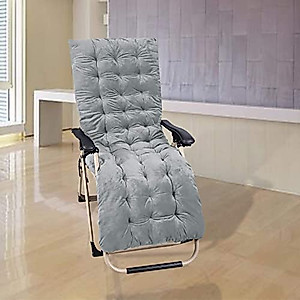 REDCAMP Chaise Lounge Chair Cushion for Patio Furniture, Thicker Soft Comfortable Zero Gravity Chair Pad for Outdoor Indoor Home Office, Grey 65"x21"