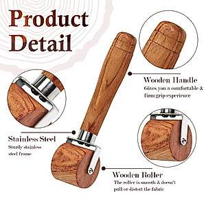 Savina Quilting Seam Roller, Wooden Pressing Roller, Easy to Grip Handle Tools for Quilting, Sewing, Wallpaper, Home Decoration.