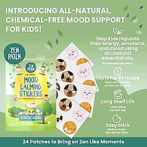NATPAT FocusPatch (1 Pack) and ZenPatch (1 Pack) Bundle - 24 Focus Enhancing Stickers and 24 Calm Enhancing Stickers - Chemical Free, Natural Relief for Focus and Mood Support