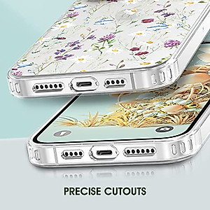 MILPROX Magsafe iPhone 14 Pro Max Flower Case (2022), Magnetic Cute Design for Girls Women, Shockproof Floral Pattern Hard Back - MS Garden