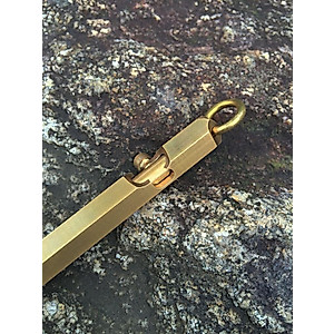 EKLOEN Mini Size Solid Brass Pen, Portable Delicate Signature Pen Six-Edge Ballpoint Pen