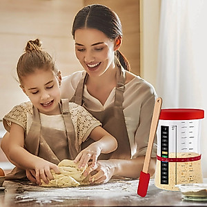 Tyniaide 50 OZ/2 Pack Pro Sourdough Starter Kit – Extra Thermometer Strips and Breathable Covers Included in Sourdough Starter Jar – A Perfect Sourdough Bread Starter Kit for Beginners to Expert