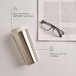 Circular & Co Stainless Steel Coffee Cup - 12oz - Insulated Reusable Travel Mug - Made from Recycled Stainless Steel - 100% Leakproof Coffee Mug - Fully Lockable - Insulated for 6 Hours