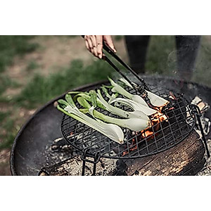 Barebones Barebones Fire Pit Grill Grate - Circular, Camping Grill Grate - Foldable Fire Pit and Campfire Grate Over Fire Pit