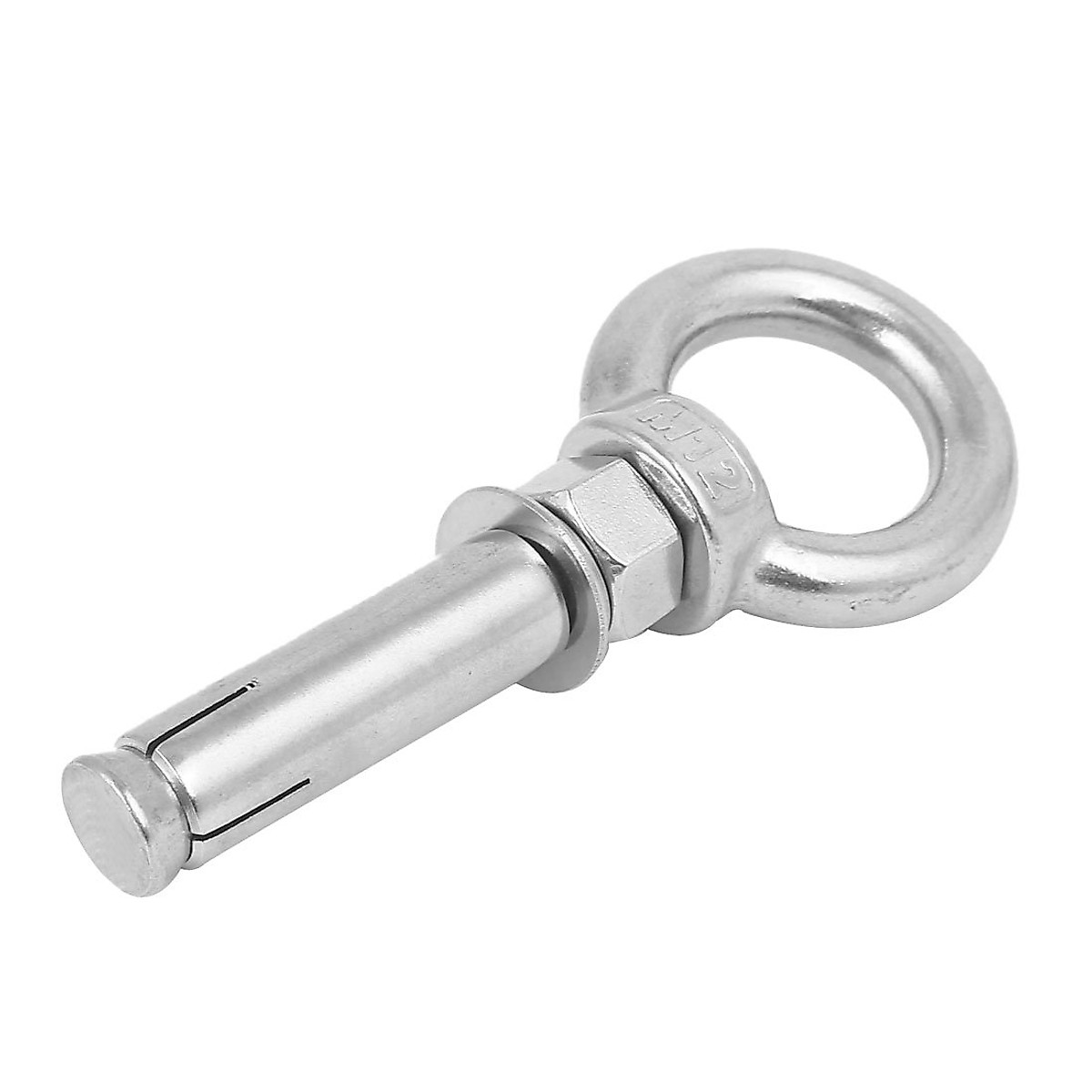 uxcell M12x80mm 304 Stainless Steel Ring Lifting Sleeve Expansion Closed Hook Eye Bolt