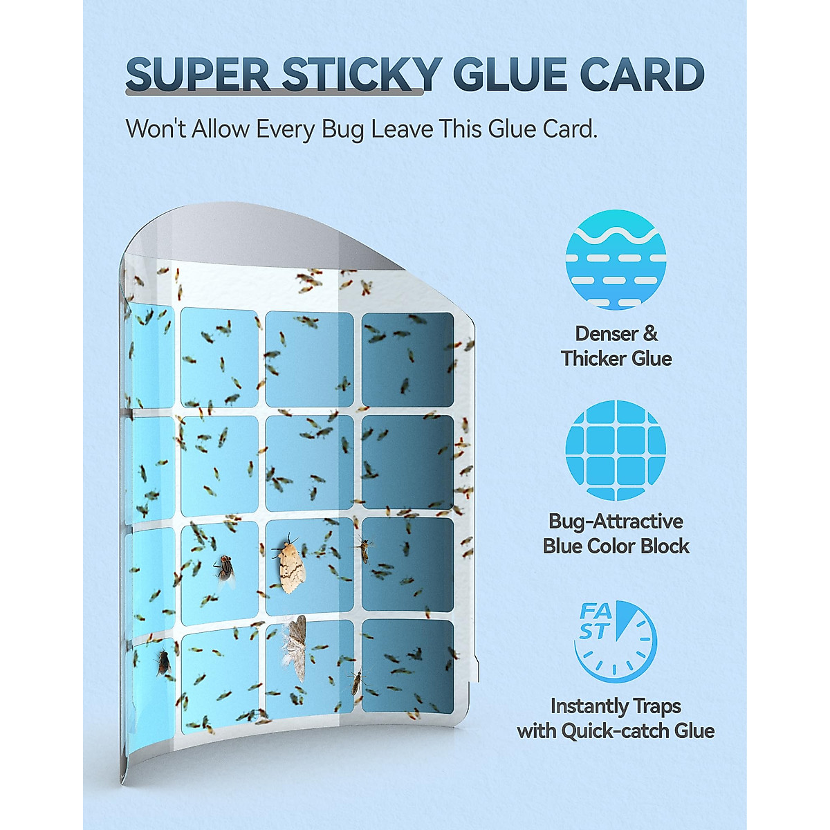 10 PCS Frameless Refill Cards Compatible with ZEVO Plug-in Light M364 and Max, 100% Fit Replacement Refill Cards Glue Cards