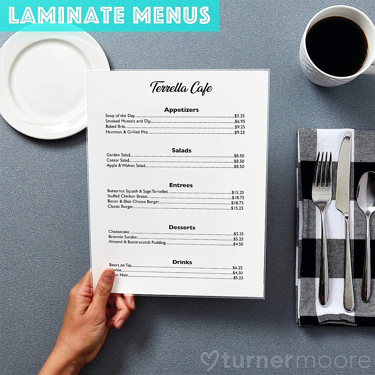 Matte Clear Vinyl Laminate for Stickers 12" x 15FT Matte Clear Laminate Roll Self-Adhesive for Cricut, Laminate Stickers Waterproof, Cricut, Stencils by Turner Moore Edition (Matte Sticker Laminate)