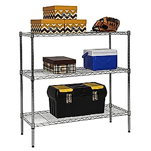 Apollo Hardware Chrome 3-Shelf Wire Shelving with Wheels 14"x36"x36"