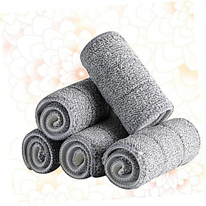 Hemoton 5Pcs Roller mop Head Microfiber mop Head mop Pads Refills Floor Cleaning Tool Foam mop Absorbent mop Head mop Replacement Heads Sponge mops Cleaning Utensils Absorb Water