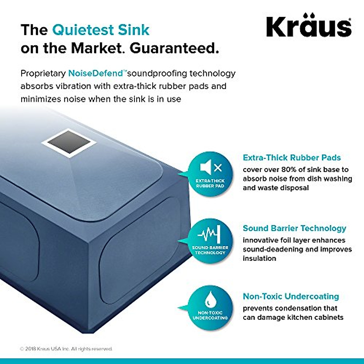 KRAUS Pax 31 1/2-inch 16 Gauge Undermount 50/50 Double Bowl Stainless Steel Kitchen Sink, KHU322