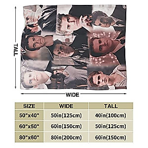 Stefan Salvatore Throw Blanket Super Soft Fleece Blanket for Couch Bed Sofa Car，Lightweight Plush Blankets for Women Men Kid Bedroom Living Rooms Office All Season 50"x40"