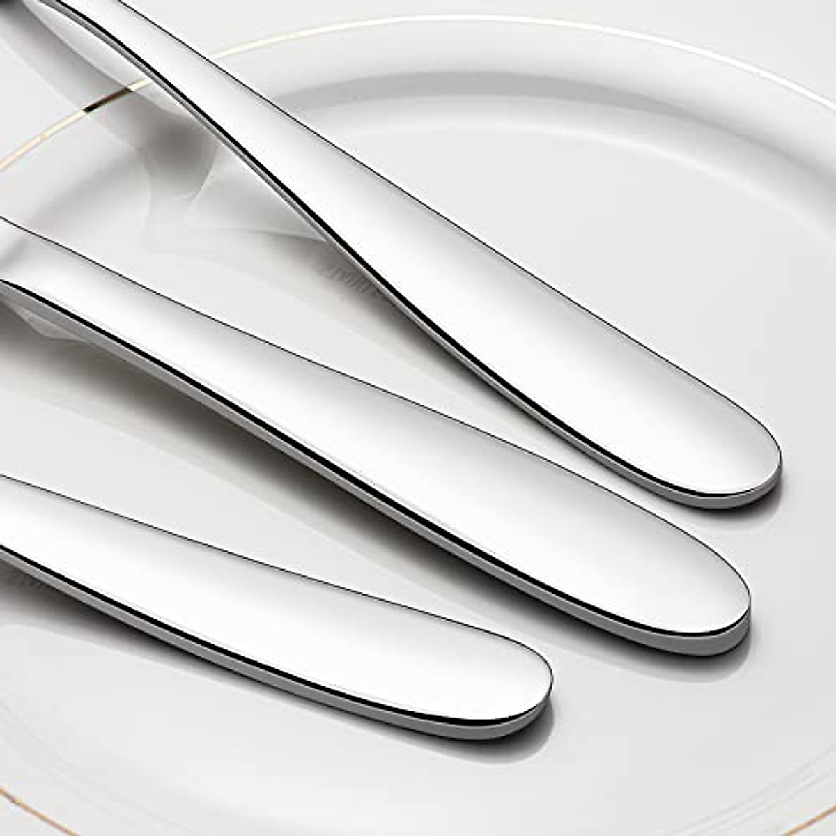 40-piece Silverware Set for 8, Stainless Steel Flatware Cutlery Set, Kitchen Utensil Tableware sets Include Spoon, Fork & Knife for Home, Dishwasher Safe