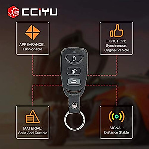cciyu X 2 Flip Key Fob 4 buttons Replacement for 06 07 08 09 10 for Hyundai Elantra Sonata 2.0L 2.4L 3.3L Series with FCC OSLOKA-310T OSLOKA-360T OSLOKA-950T