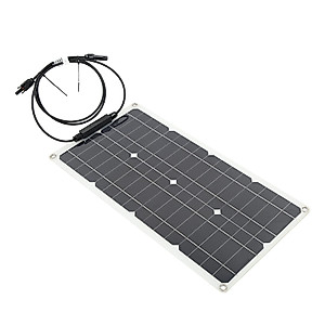 High-Efficiency Monocrystalline PV Module Power Charger,Solar Panel 25W 12V,Waterproof Solar Trickle Charger, High Transmittance Semi Flexible Light Weight Waterproof Solar Panel for Car RV