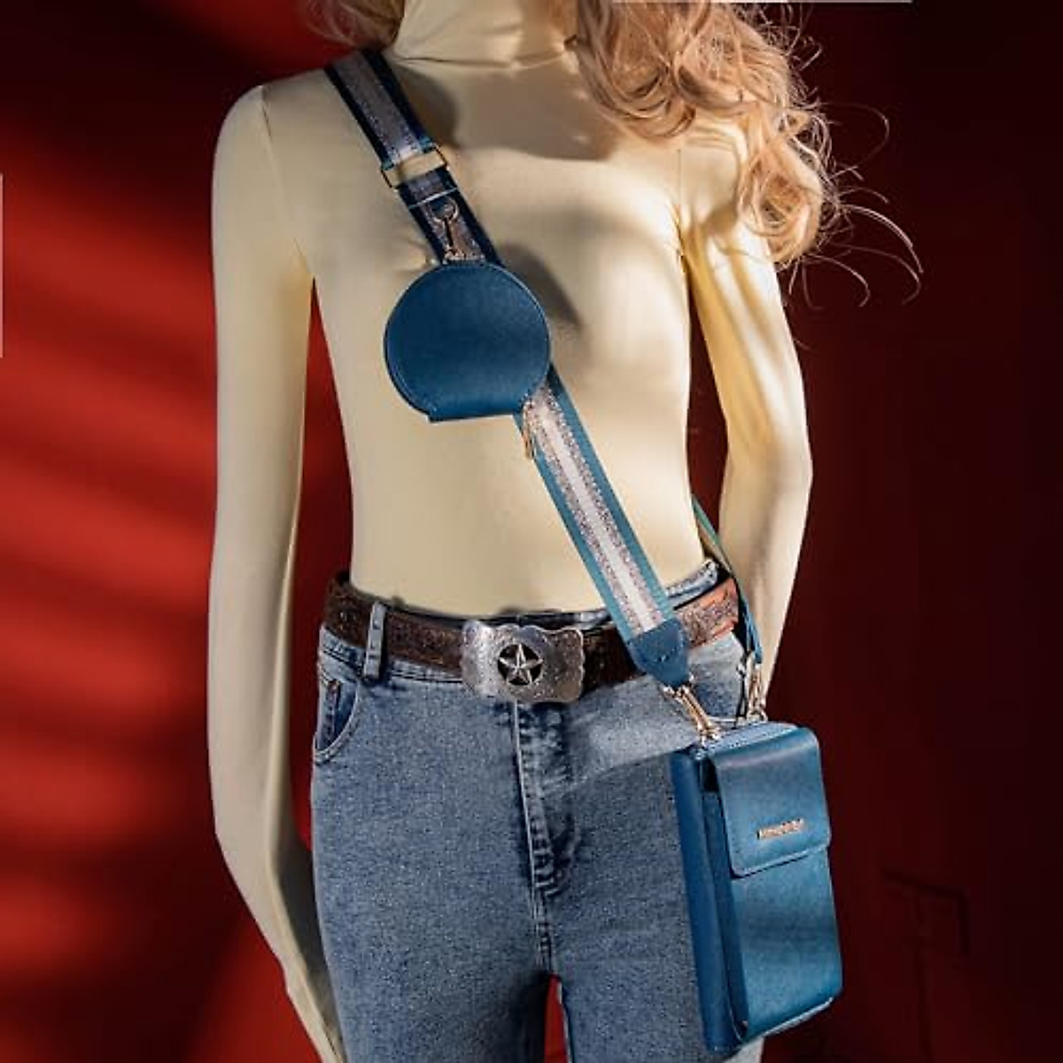 Montana West Purses and Handbags for Women Tote Purse and Wallet Set Shoulder Satchel Bag for Women 3PCS MWC3-179BL