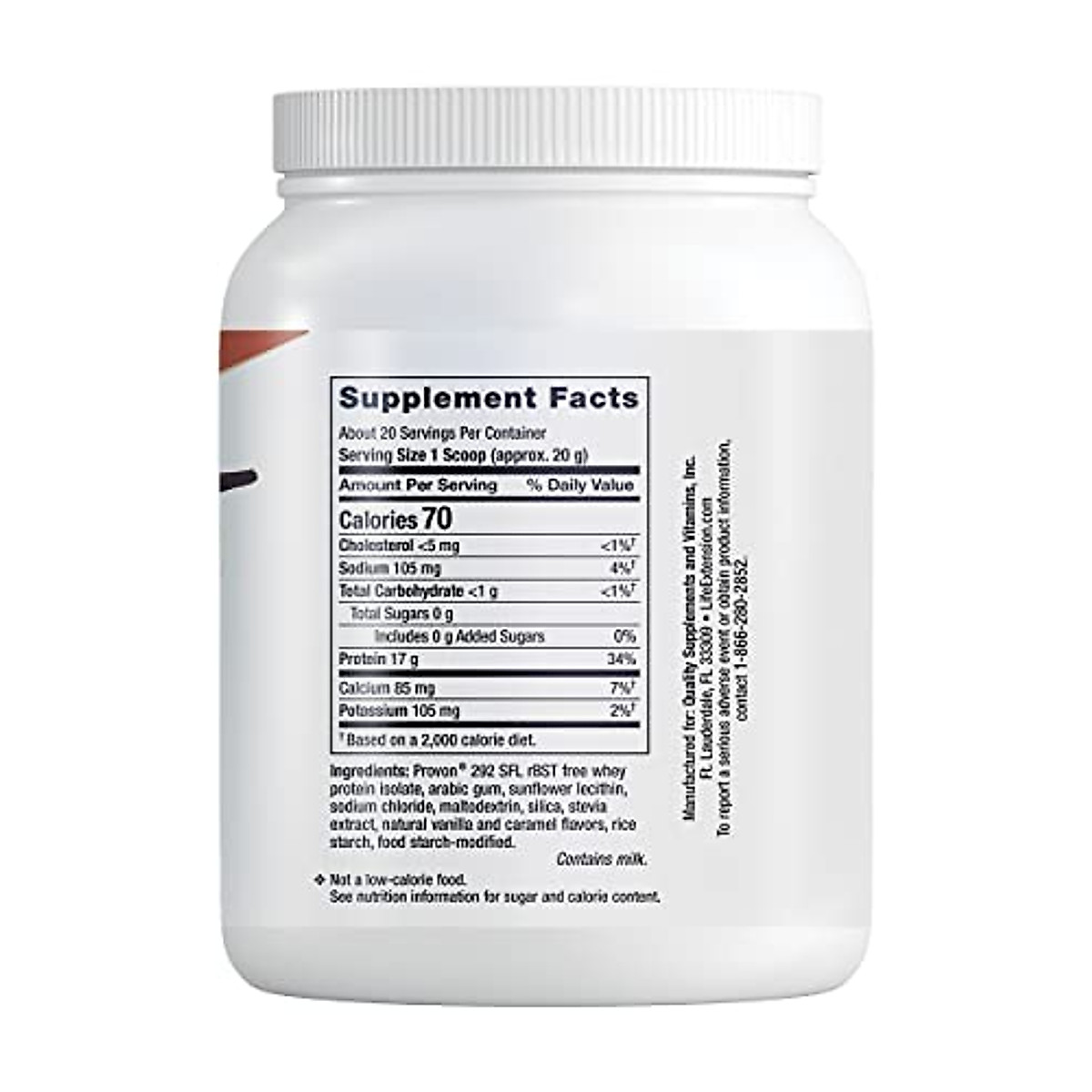 Life Extension Wellness Code Whey Protein Isolate – Vanilla Protein Powder for Muscle Growth & Immune Health - Fitness Supplements - Gluten-Free, Non-GMO, Sugar Free – 14.22 oz (20 Servings)