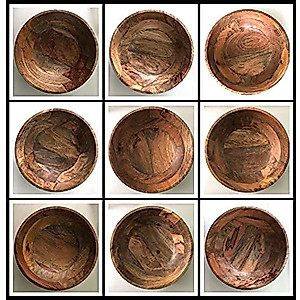 Fairwood Way Wooden Salad Bowl and Four 7 Inch Dinner Salad Bowls