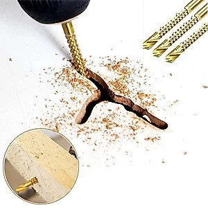 Hovico 6pcs 3-8mm Titanium HSS Drill & Saw Bit Set Cutting Carpenter Wood Metal Plastic Hole Tool