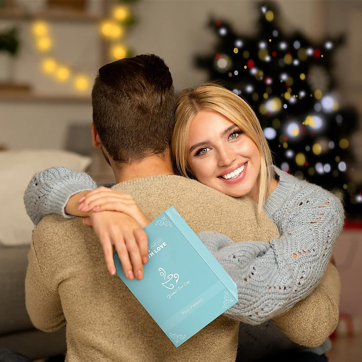 Wisolt Valentines Gifts for Women Anniversary Christmas Mothers Day Gifts Ideas Glass Tea Mugs for women Gifts for Mom Grandma Sister Coworker Teacher Friend Glass Coffee Mug with Spoon Set