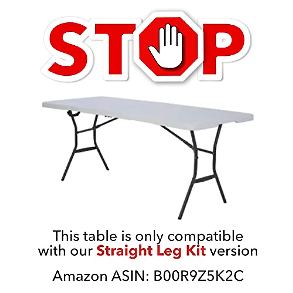 Lift Your Table® Folding Table Risers, Made in The USA, Standing Desk Kit, Easy-to-Use Bent Leg Folding Table Extensions, Raises Folding Tables 14” Inches. Durable, Sturdy. Set of 4, Black