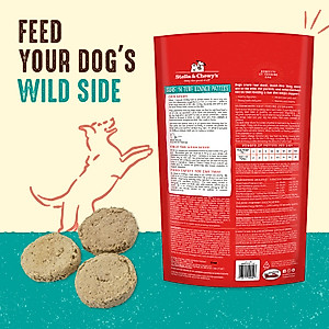 Stella & Chewy's Freeze Dried Raw Dinner Patties – 14 oz Bag & Freeze Dried Raw Dinner Patties – Grain Free Dog Food, Protein Rich Surf ‘N Turf Salmon & Beef Recipe – 14 oz Bag