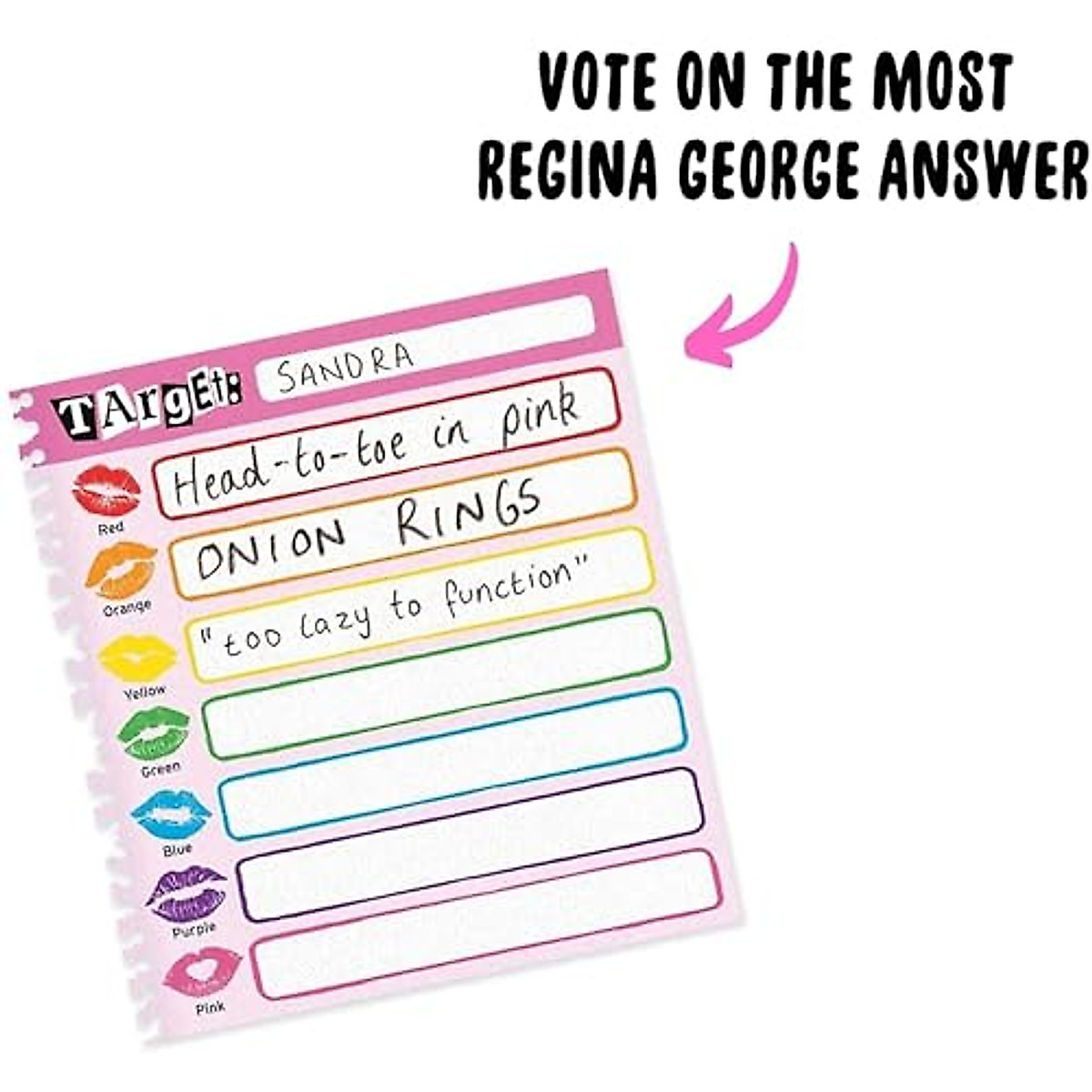 Mean Girls Burn Book Party Card Game Family Board Game Based on The Comedy Movie, for Adults and Teens Ages 14 and up