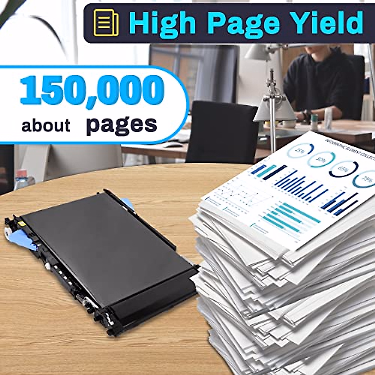 CF081-67904 RM2-7448 Transfer Belt Kit for hp Color Laserjet M551 Includes RM1-8177 ITB, CF081-67907 Transfer Roller and CF081-67903 Roller Kit