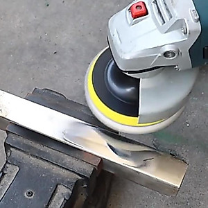 JUNLIXN 6" Wool Polishing Pads, 5pcs Wool Felt Polishing Pad Buffing Wheels Flocking Hook & Loop Back for Random Orbital Sander