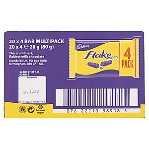 Original Cadbury Candy Bar Flake Chocolate Imported From The UK England, 0.08 kilograms