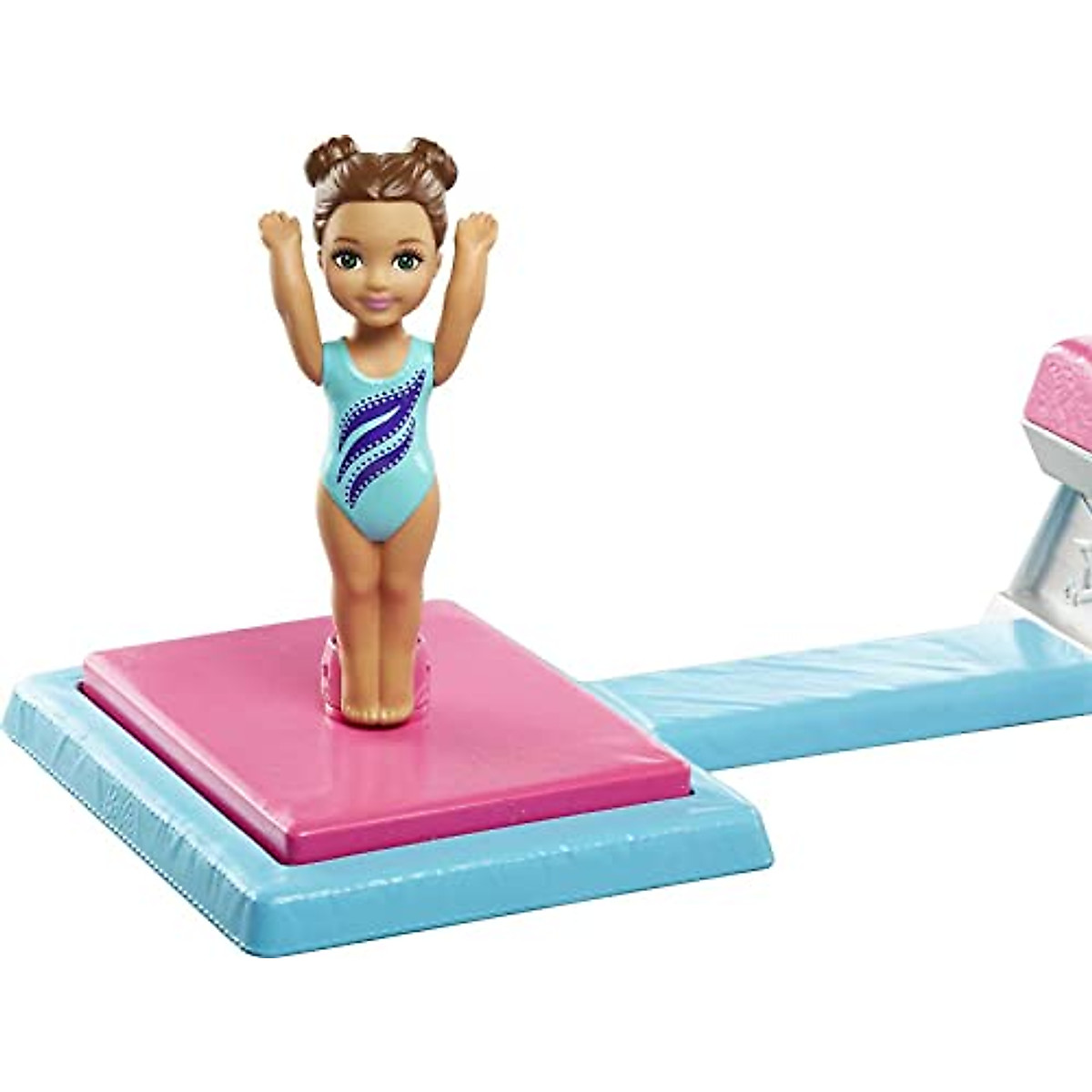 Barbie Gymnastic Dolls & Accessories, Flippin' Fun Gymnast Playset with 2 Dolls, Balance Beam & Flipping Dismount Action