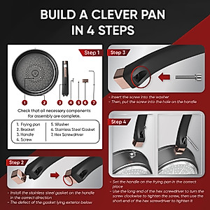 Sunhouse TitanShield 4-Layer Non-Stick Aluminum Pan, Non-Toxic, PTFE PFOA & PFAS Free, Stay-Cool Handle, Compatible with All Stovetops (8 inch)
