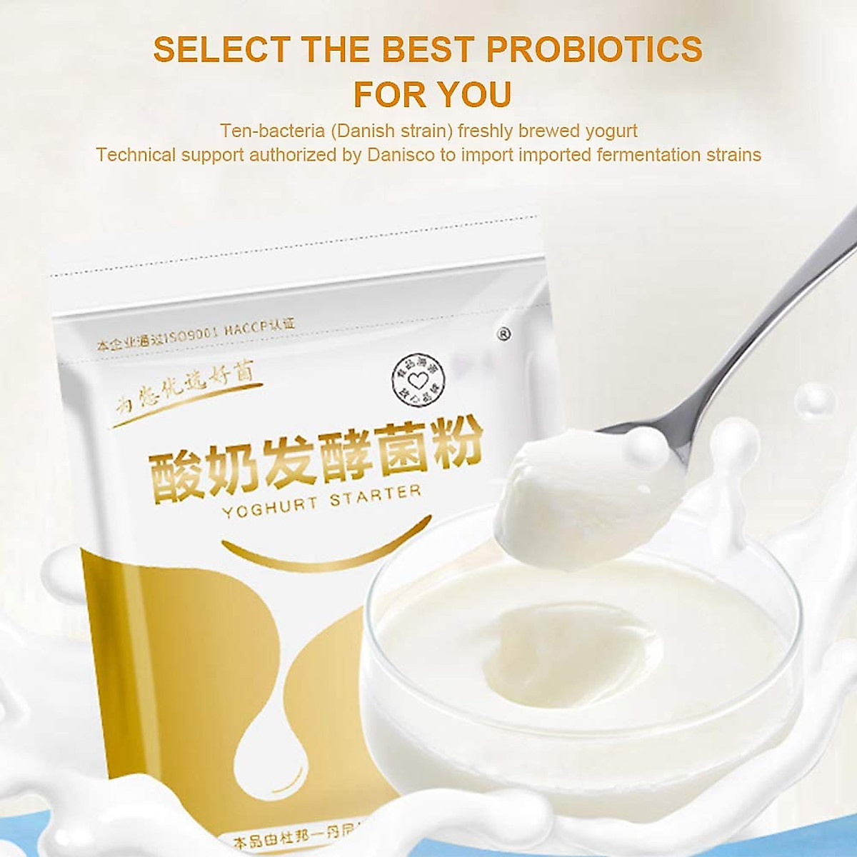 Yogurt Starter, Dehydrated Heirloom Style DIY Probiotic Yogurt Delicious for Smoothies Granola and Berries Soup Other Healthy Snacks Powdered Live Active Cultures for Yogurt