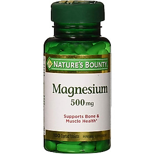 Nature's Bounty Magnesium Oxide 500mg, 100 Tablets