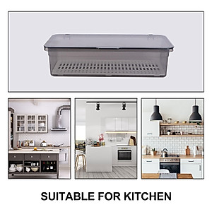 Cabilock 2pcs Flatware Tray with Lid, Kitchen Cutlery Tray and Utensil Drawer Organizer, Silverware Countertop Storage Container with Cover (Black)